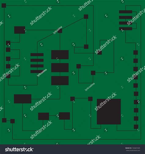 Circuit Board Motherboard Vector Illustration Stock Vector Royalty Free Shutterstock
