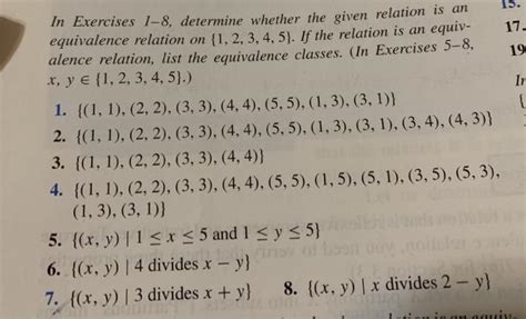 solved 15 17 19 { in exercises 1 8 determine whether the
