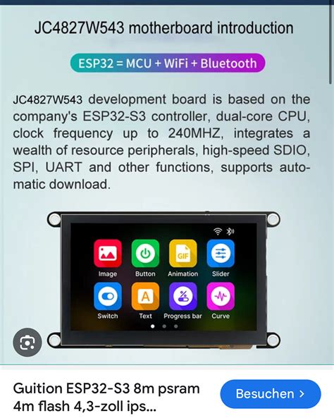 Guition JC4827W543R ESP32 With 4 3 TFT 3rd Party Boards Arduino Forum