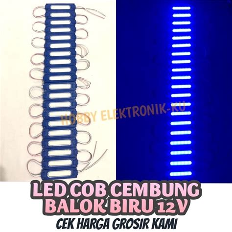 Jual Lampu Led Strip Module Cob 6mata 12v Biru Shopee Indonesia