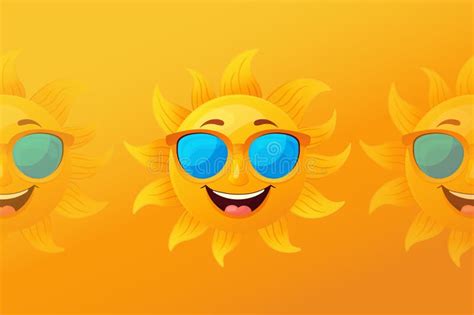 Happy Sun In Sunglasses Flat Vector Illustration Stock Vector