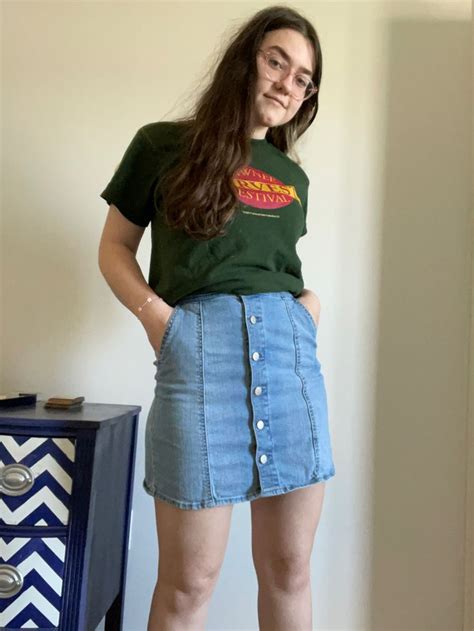 Posting On Depop Vibes Lmao Denim Skirt Fashion Skirts
