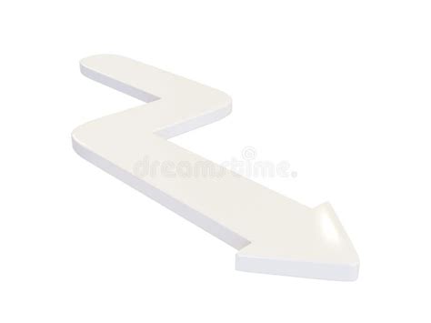 White Arrow Lightning 3d Render Stock Illustration Illustration Of