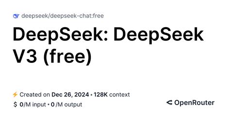 Deepseek Deepseek V3 Run With An Api Openrouter