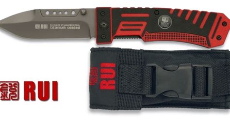 Couteau Tactique Titane G10 RUI Pompier Couteau Pliant Balisong