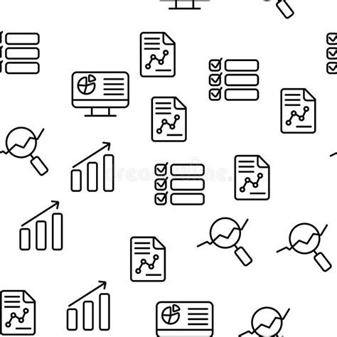 analysing data vector seamless pattern stock vector illustration of
