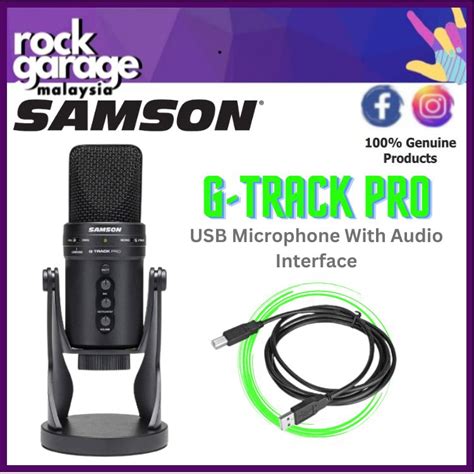 Samson G Track Pro Usb Microphone With Audio Interface Gm1upro