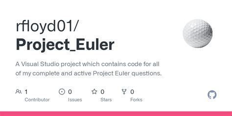 GitHub Rfloyd Project Euler A Visual Studio Project Which Contains Code For All Of My
