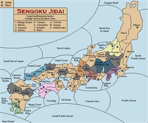 Japan Warring States Map Jungle Maps Map Of Japan During Sengoku Images