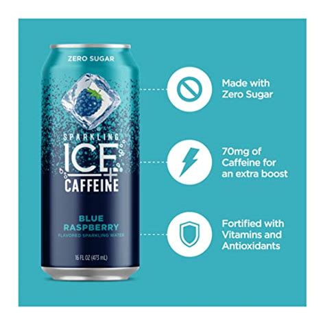 Sparkling Ice Caffeine Blue Raspberry Sparkling Water With