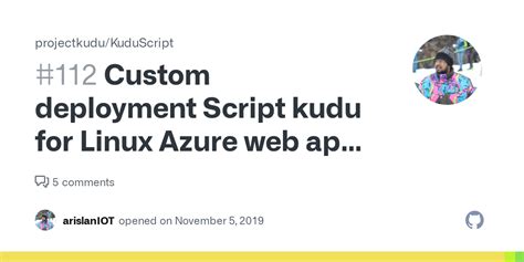 Custom Deployment Script Kudu For Linux Azure Web App Django · Issue