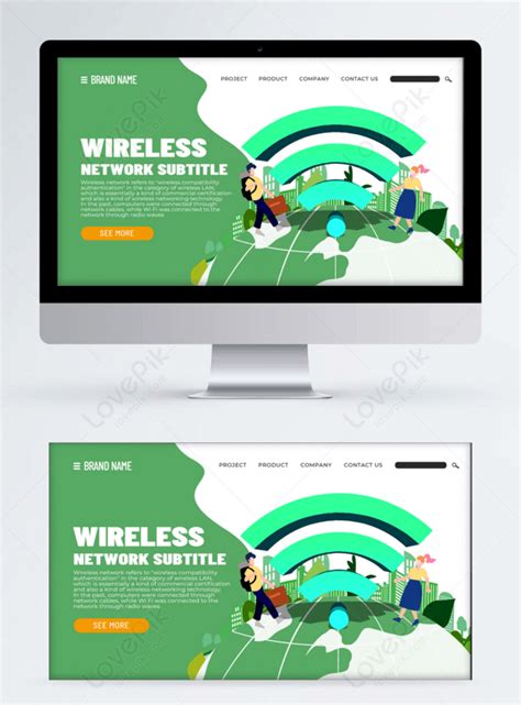 그린 와이파이 프로모션 웹 Ui 디자인 이미지 사진 465516047 무료 다운로드
