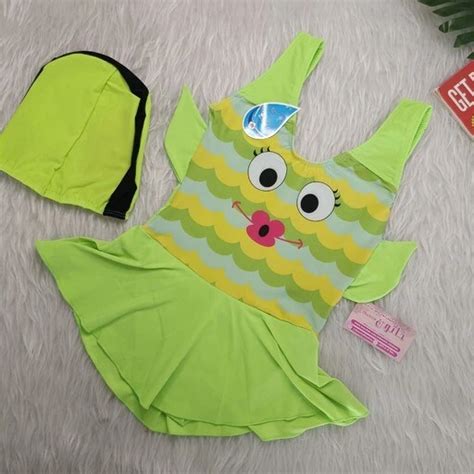 خرید و قیمت مایو طرح پری دریایی اسلیپ بچگانه دخترانه دامن دار سایز 36 ترب