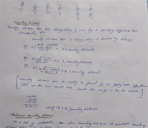 Hamming Distance Lectures Notes Computer Networks Studocu