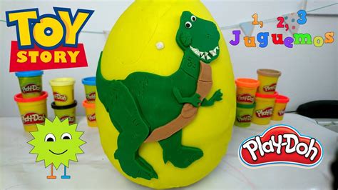 Huevo Sorpresa Gigante de Rex de Toy Story en Español de Plastilina