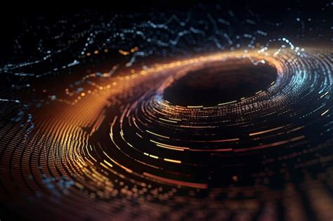 Premium AI Image Black Hole Inside A Computer Generated World