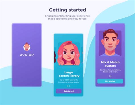 avatar constructor app ui ux design behance