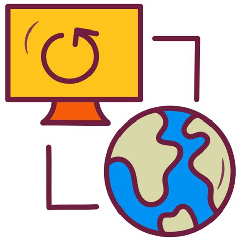 Global Server Generic Outline Color Icon