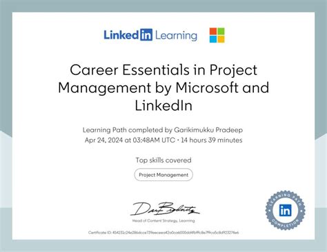 garikimukku pradeep on linkedin certificate of completion