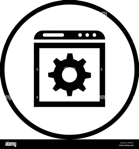 Web Setting Webpage Icon Is Isolated On White Background Simple Vector Illustration For Graphic