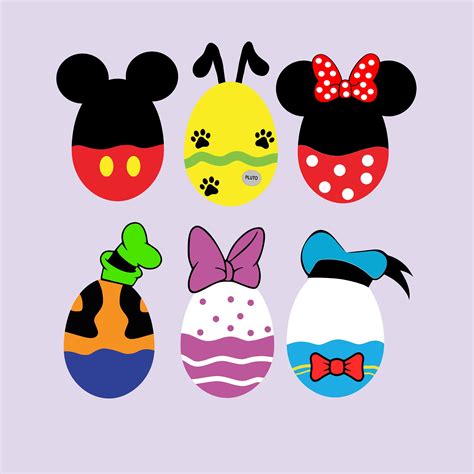Mickey Mouse And Friends Easter Eggs Svg Eps Pdf Png File Disney Etsy Uk