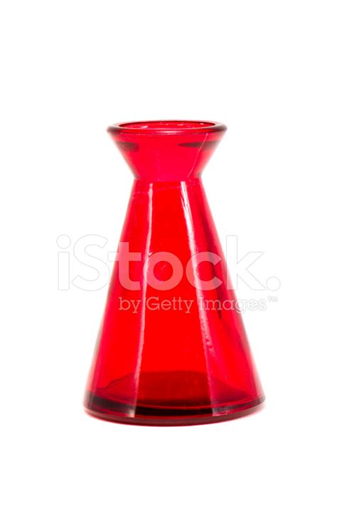 고립 된 빨간 유리 제 화병 스톡 사진 Freeimages