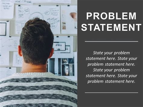 Problem Statement Slide With Man Confused Between Many Options Template Presentation Sample