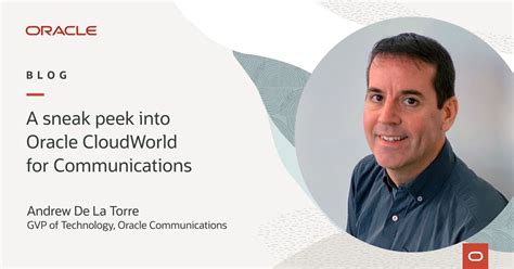 Ben Greenberg On Linkedin A Sneak Peek Into Oracle Cloudworld For Communications