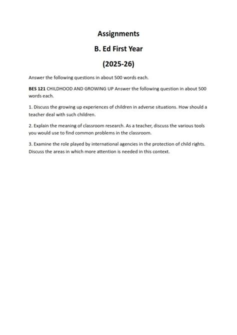 ignou bes 121 solved assignment 2025 26 english medium ignou solved