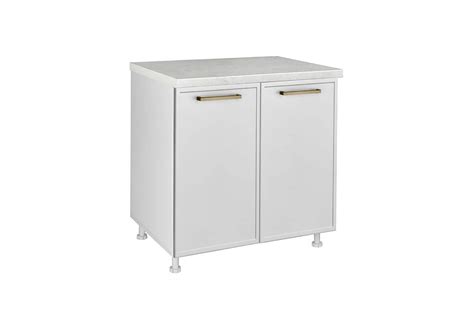 Кухненски шкаф долен с две врати Alba D80 бяло • Модулна кухня Alba • Мебели Монема