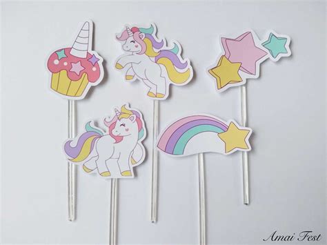 50 Toppers Unicórnio Loja Amai Fest Elo7 Produtos Especiais