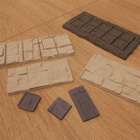 3d Printable Stone Tiles Square Bases By Hexbrick