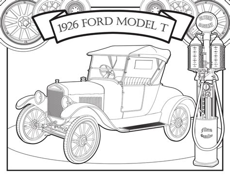 Model T Coloring Page Coloring Pages