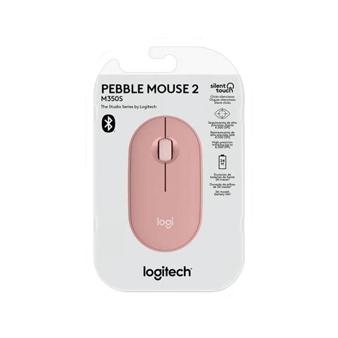 Mouse Logitech Pebble Mouse 2 M350s Bluetooth Wireless Rosa I Oechsle Oechsle