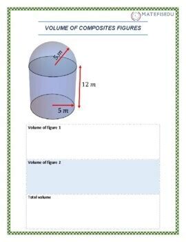 Volume Of Composite Figures Worksheet By MateFisEdu TPT