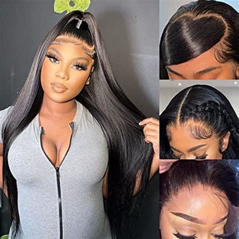 Lzlefho 30 Inch 99j Burgundy Lace Front Wigs Human Hair