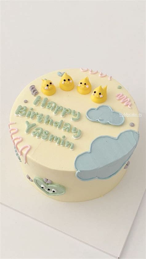 Birthday Cake Korean Ddycake Ts Kue Lucu Kue Ulang Tahun Sederhana