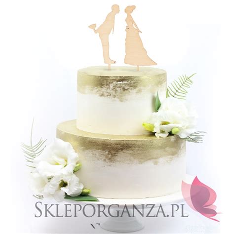 Figurka na tort Rustykalny topper na tort ślubny PobieramySię