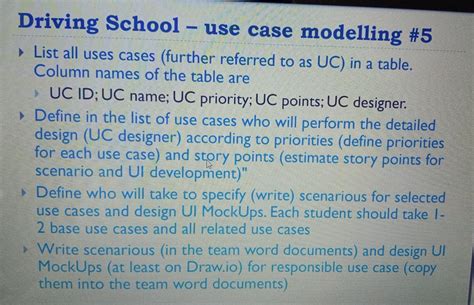 Solved Week Use Case Scenarios UI Mock Ups Driving Chegg Com