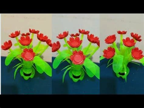 SIMPLE RECYCLED PLASTIC BOTTLES MOUNTAIN DEW DIY FLOWER VASE CRAFTS In Flower Vase Diy