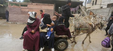 غزہ دس لاکھ بے گھر افراد سرد موسم اور بارشوں کے رحم و کرم پر یو این