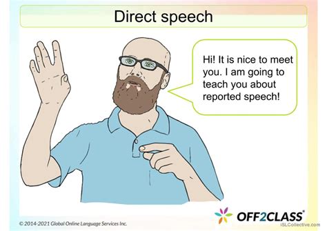 Reported Speech Free Esl Lesson Pl English Esl Powerpoints