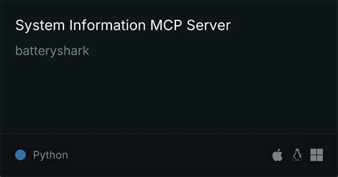 Score System Information Mcp Server Glama