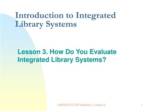 Ppt Introduction To Integrated Library Systems Powerpoint