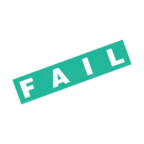 Fail Letter Rubber Stamp Template Design Stock Vector Illustration Of