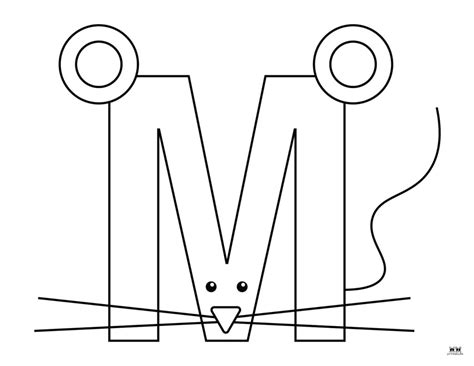 Printable Letter M Coloring Page Free Coloring Sheet Printables For
