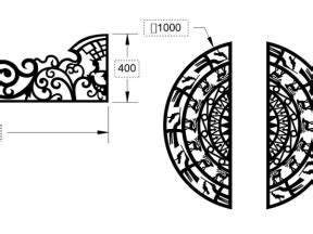 File cnc vòm cổng trống đồng file cad đẹp