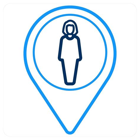 Female And Location Icon Concept Vector Art At Vecteezy