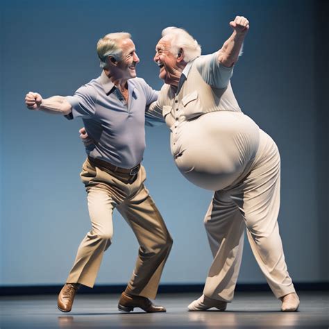 Ai Generated Grandpa Dancing With Daddy By Enjoyolderfriends On Deviantart