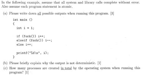 In The Following Example Also Assume Each Program Chegg Com